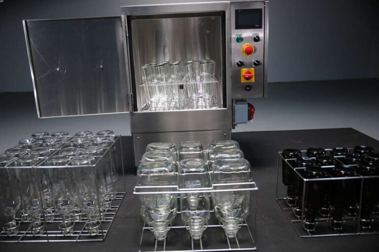 Glass Bottle Washer, Sanitizer and Cleaner for Distillery